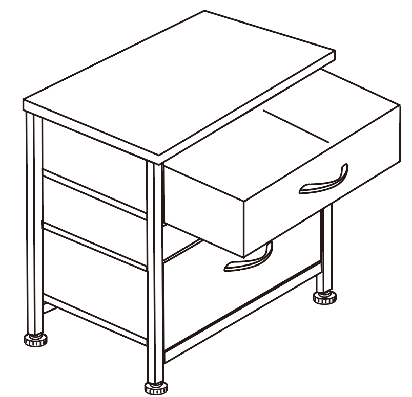 Ovela 3 Drawer Nightstand Bedside Table - (OVBDSID3DCA, OVBDSID3WAA ...