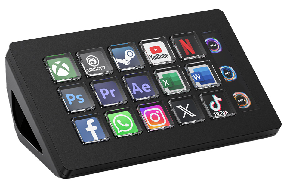 Kogan Stream Deck with 15 Programmable Visual Keys and LCD Display ...