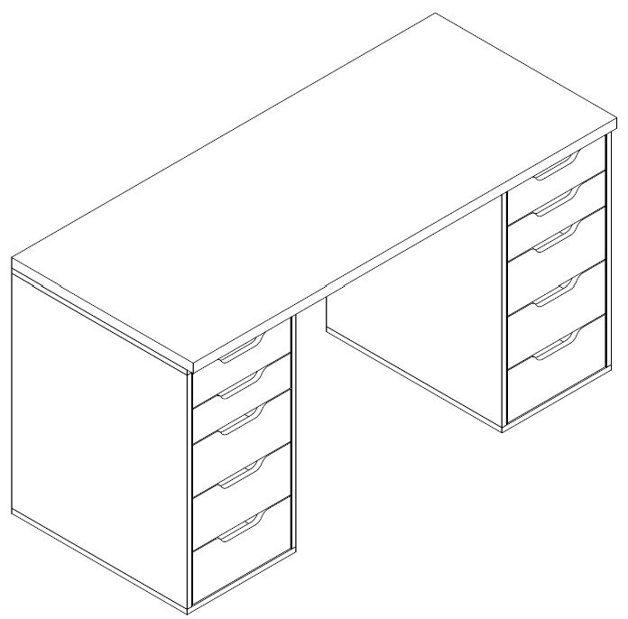 Ovela Alice Filing Drawer Student Desk - (OVALIDESKBB & OVALIDESKWB ...