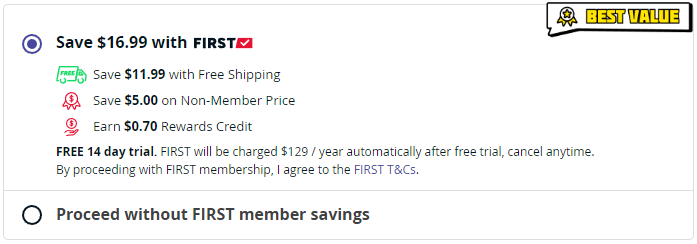 Why was I charged for First?